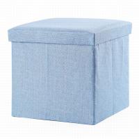 China Padded Seat Linen Storage Boxes Storage Ottoman Cube 30*30*30cm for sale