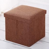 China Padded Seat Linen Storage Boxes Storage Ottoman Cube 30*30*30cm for sale
