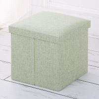 China Padded Seat Linen Storage Boxes Storage Ottoman Cube 30*30*30cm for sale