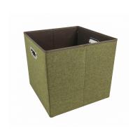 China OEM Polyester Fabric Folding Linen Storage Boxes 31*31*31CM for sale