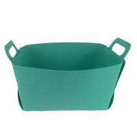 China Dark Grey Reusable Felt Storage Basket Folding Bin 14*12*10inch for sale