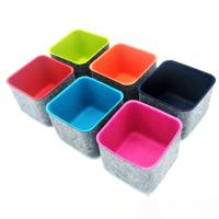 China 3-4cm Fabric 4 Combinations Gray Felt Storage Cube Bin 120mL for sale