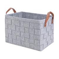 China Recycle Polyester Felt Storage Basket With Handles 19.1oz for sale