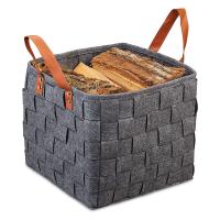 China Recycle Polyester Felt Storage Basket With Handles 19.1oz for sale