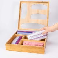 China 12x12x3 Inch Bamboo Kitchen Storage Ziplock Bag Storage Organizer for sale