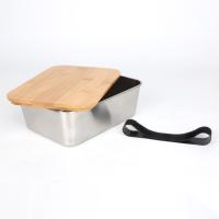 China SS304 Bamboo Kitchen Storage Food Container 400ML 800ML 1500ML for sale