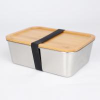 China SS304 Bamboo Kitchen Storage Food Container 400ML 800ML 1500ML for sale
