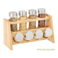 China 2 Tiered Bamboo Kitchen Storage Spice Holder For RVs Campers for sale