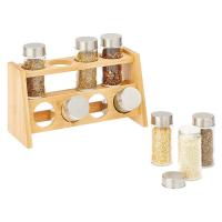 China 2 Tiered Bamboo Kitchen Storage Spice Holder For RVs Campers for sale
