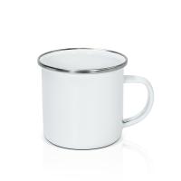 China Sublimation Blank Enamel Mug 12oz Vintage Camping Coffee Cup Stainless Steel Custom for sale