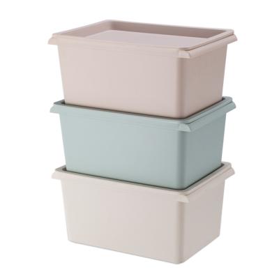 China Promotional Stackable Plastic Storage Box With Lid OEM ODM for sale