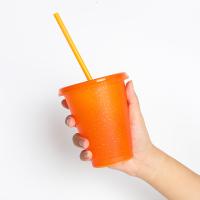 China 16oz 24oz Plastic Drinking Glasses Reusable Changing Color Cup 10*6*19cm for sale