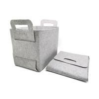 China Polyester Collapsible Felt Storage Basket 13.8