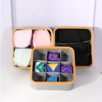 China 100% Polyester Non Woven Storage Fabric Drawer Organizers 3*3 Grids for sale