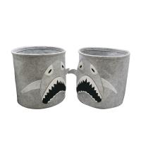 China Sustainable Animal Design Round Felt Storage Basket 33*33cm for sale