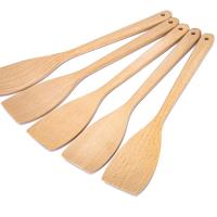 China Acacia Wood Spatula 355mm Non-Stick Kitchen Turner Burr Free Surface for sale