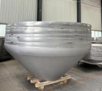 China SUS304 Stainless Steel Conical Dished Head - Half Apex Angle 45°, Small End Diameter 910mm, Large End Diameter 3016mm, Thickness 8mm for sale