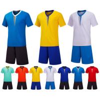 China Light Board Short Sleeve Youth Football Uniforms For School Boys for sale