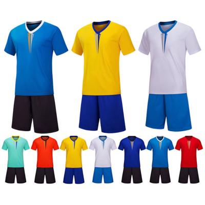 China Light Board Short Sleeve Youth Football Uniforms For School Boys for sale