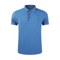 China UA Sports Fitness Casual Nylon Polo Shirts Quick Dry Breathable Sapphire Blue T Shirts for sale