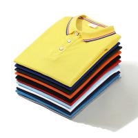 China S To XXXXL Polyester Lapel Polo Shirt Young Business Men's Short Sleeve T Shirt for sale