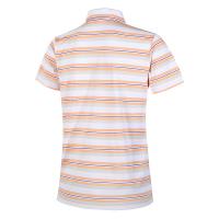 China 87% Polyester Golf Yellow And White Striped T Shirt Business Casual Collared Shirt for sale