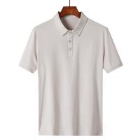 China White Lapel Middle Aged OEM T Shirts Business Ice Silk Quick Dry Shirt for sale