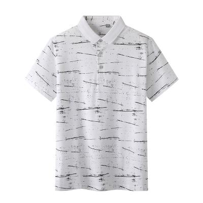 China Stripe Business OEM T Shirts Comfortable Short Sleeve POLO Shirt For Men for sale