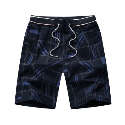 China Summer Checked Five - Cent Pants Washed Cotton Shorts For Men for sale