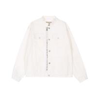 China Manufactuer OEM Men Zipper Solid Color Loose Lapel Denim Jacket for sale
