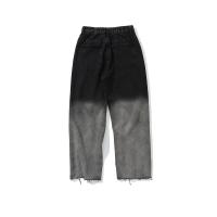China OEM MOQ 100pcs Black Ripped Jeans Fashion Men's Loose Pants Denim Manufacturer for sale