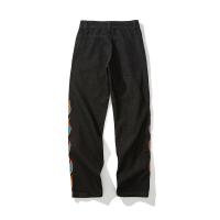 China OEM Flame-Embroidered Jeans Denim Apparel Factory MOQ 100pcs Custom Label for sale