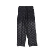 China OEM Checkerboard Jeans Low MOQ Unisex Fashion Pants Denim Clothing Manufacturer for sale