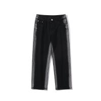 China OEM Strap Washed Jeans Low MOQ Wide Leg Pants Denim Clothing Manufacturer for sale
