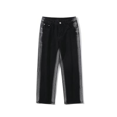 China OEM Strap Washed Jeans Low MOQ Wide Leg Pants Denim Clothing Manufacturer for sale