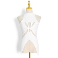 China Sexy Irregular Solid Color Sleeveless Hollow Out Kink Knit Vest for sale