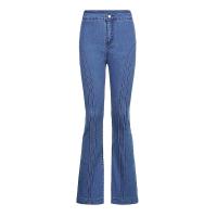 China Factory customized European Skinny Wide Leg Micro Flared woman Jeans for sale