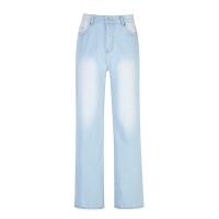 China Bespoke European American High Waisted Loose Wide Straight Leg Jeans For Women for sale