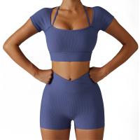 China OEM Summer Yoga Running Tight Height Elastic Shorts biker shorts for sale