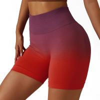China European American OEM Gradual Color Breathable Tight High Waist Stretch Yoga Shorts for sale