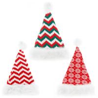 China Custom Knitted Wool Santa Hat Christmas Plush Striped Hat Holiday Decorations for sale