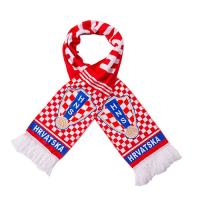 China Oem Factory Manufacturer Custom Logo National Soccer Scarf Qatar Espana Brazil Portugal France Football Fans Scarves for sale