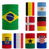 China 2022 Qatar World Cup Round 32 Flag Bandana Multifunctional Bib Sunscreen Mask for sale