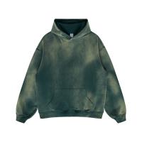 China Oem Man Fleece Heavy Material Positivity Vintage Oversized Pullover Hoodie for sale
