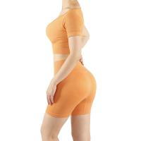 China OEM Women 2 Piece Outfits Workout Yoga Gym Sports Bra High Waist Biker Shorts for sale