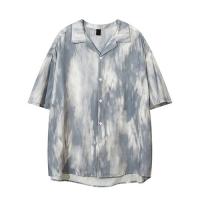 China OEM maufactory  Shirt short -sleeved menin Europe and the United States new loose  half -sleeved cardigan top for sale