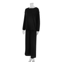 China 2022 Trend Knitted Long Sleeved Ice Silk Pajamas Set Outer Wear For Ladies for sale