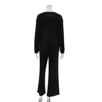China 2022 Trend Knitted Long Sleeved Ice Silk Pajamas Set Outer Wear For Ladies for sale
