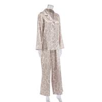 China 2022 Fashion Irregular Printed Long Sleeved Loose Pajama Set For Ladies for sale