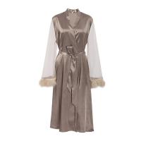 China OEM maufactory  Summer Cross Border Fashion Feathers Ginseng Purple Pajamas Women'S for sale